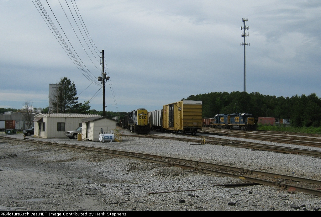 CSX Union City yard from the south end. The yard switcher sits near the agency and the Purina ...